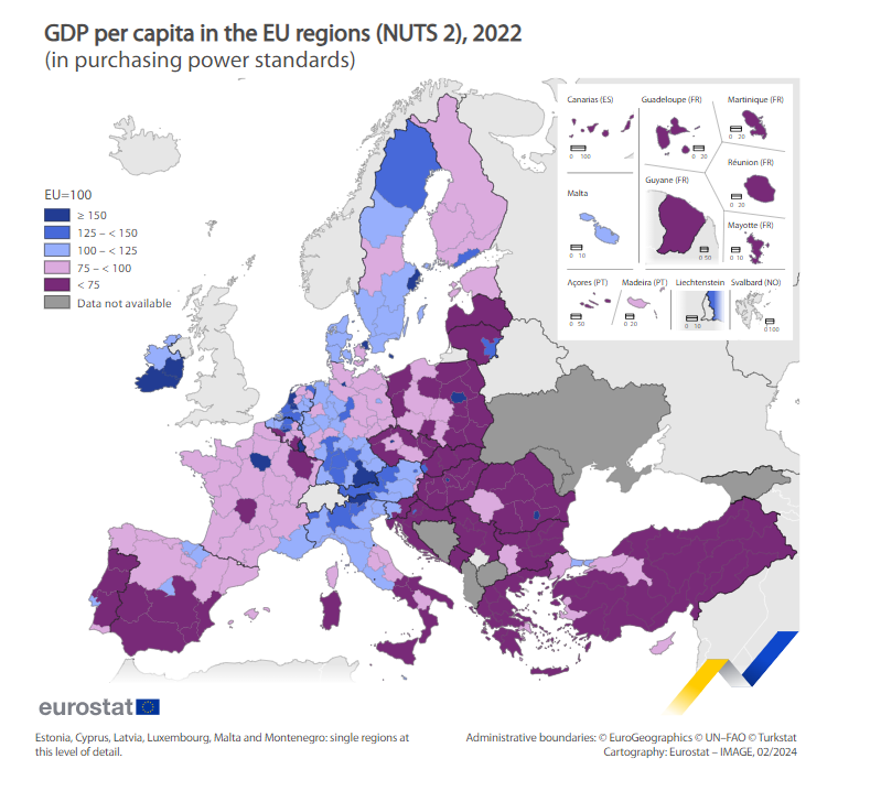 Τι δείχνουν τα στοιχεία της Eurostat για το κατά κεφαλήν ΑΕΠ 247 ...
